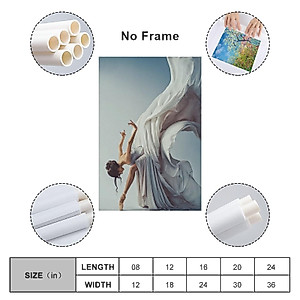 Ballet Dancer Art Oil Painting Elegant Dance Aesthetics Wall Art Paintings Canvas Wall Decor Home Decor Living Room Decor Aesthetic 16x24inch(40x60cm) Unframe-style