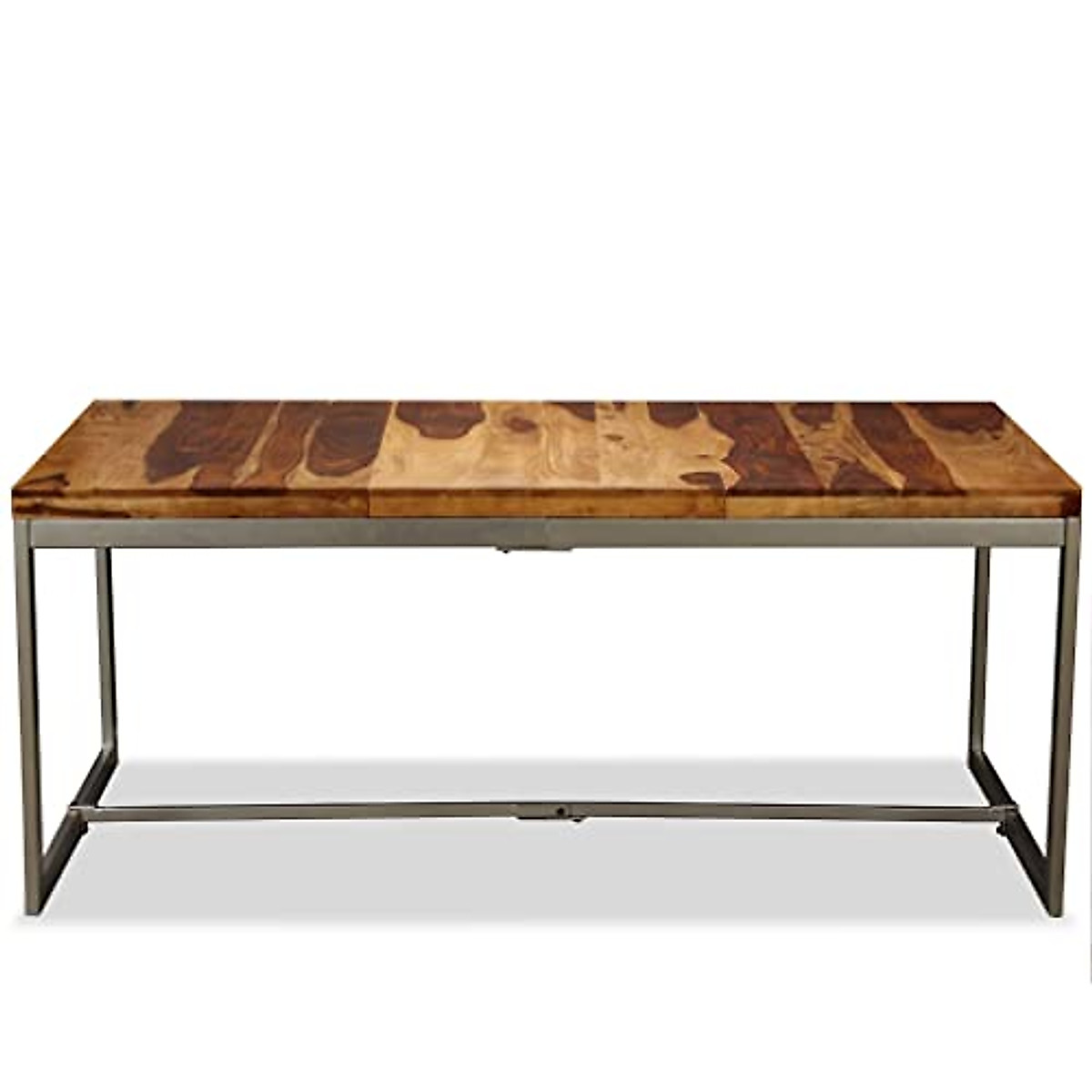 YPWRENH Decorative Tables Kitchen Tables Dining Table Solid Sheesham Wood and Steel 70.9" for Dining Room, Kitchen or Living Room