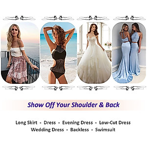 WEICHENS Breast Lift Adhesive Bra Invisible Strapless Sticky Push Up Bra Silicone Nipple Covers for Backless