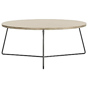 Safavieh Home Collection Mae Modern Light Brown Round Coffee Table