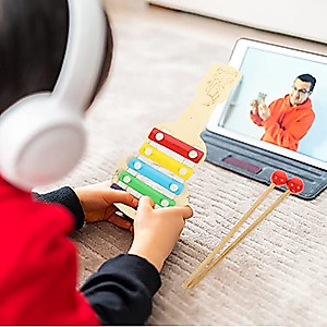 ERINGOGO 2 Sets Xylophone for Kids and Toddlers with Mallets Wooden Musical Instrument for Baby Boys and Girls Preschool Percussion Birthday Gift and Stocking Stuffer