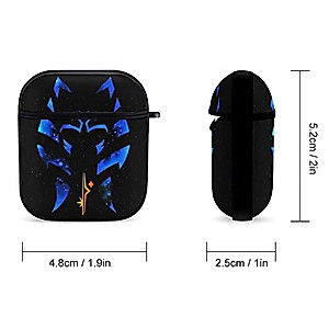 Ahsoka Tano Fulcrum Easy to Install and Remove Bluetooth Earphone Case with Hook for Airpods 1 and Airpods 2, Dust Proof, Drop Proof, Scratch Proof. Not Easy to Fall Off