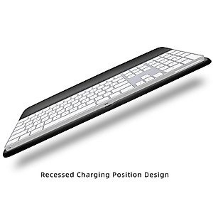 VAYDEER Magic Keyboard Wrist Rest Ergonomic Keyboard Stand Compatible with Wireless Magic Keyboard 2 with Numeric Keypad (Black Silicone)