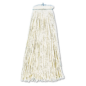 Boardwalk BWK716CEA 16 oz. Cut-End Lie-Flat Cotton Wet Mop Head - White