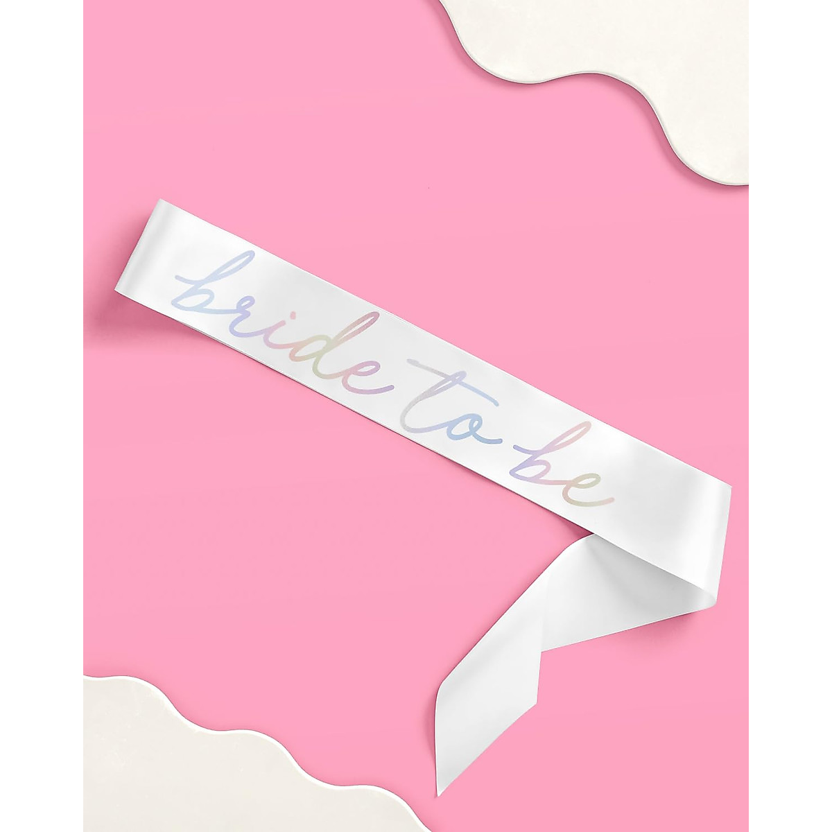 xo, Fetti Bachelorette Party Decorations Bride to Be Iridescent Sash | Classic Bridal Shower Gift, Bridesmaid Favors, Engagement Accessory