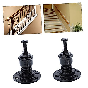 BETOOKY 2pcs Stair Bracket Staircase Brackets Handrail Holder Rail Support Bracket Wall Rail Bracket Railing Holder L Brackets for Shelves Handrail Bracket Metal Accessories Iron
