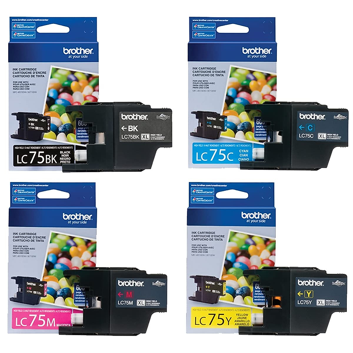 Brother LC75 High Yield -Ink -Cartridge Set
