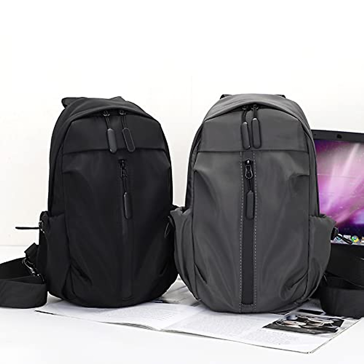 Honebear Crossbody Sling Backpack Sling Bag Sling Crossbody Backpack Shoulder Bag for Men Women, Lightweight One Strap Backpack Sling Bag