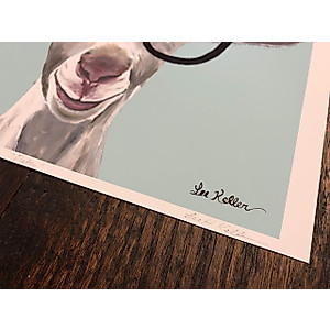 Goat Art Print - Goat Decor - Goat with Glasses Art - Gifts for Goat Lovers - Cute Goat Print - Goat Gifts - Goat Wall Art - Goat Art from Lee Keller, Hippie Hound Studios