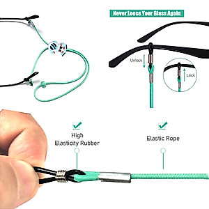 Kids Glasses Strap Adjustable Planet Space Anti-slip Eyeglass Straps Adjuster Stretchy Sunglass Straps String for Kids (8pcs) Eyewear Retainer Glasses Chain Glasses Lanyard for Boys Girls