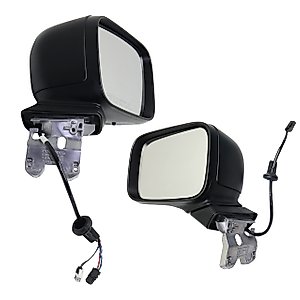 Kool Vue Driver & Passenger Side Power Heated Mirrors for Jeep Renegade 2015-2018 With Signal Light Textured