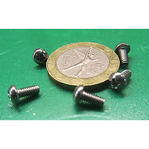 18-8 Stainless Steel Round Head Phillips Machine Screws, FT, 4-48 Thread Size x 1/4" Length, 100 Pcs