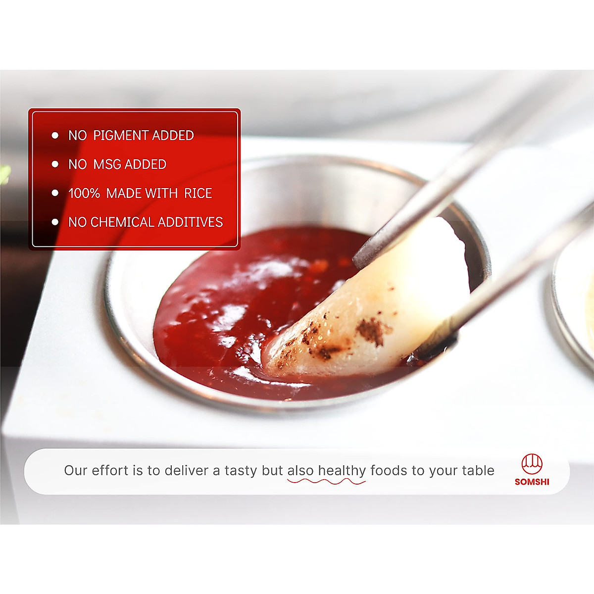 Korean Rice Cake Tteokbokki Stick, Vegan Non-GMO Gluten-Free Tteok Pre-sliced 떡볶이 21.16 oz by Somshi - 3 Individual Packs (3 Count, Pack of 1)