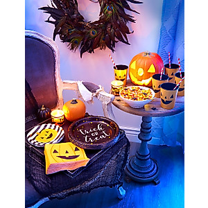 American Greetings 36-Count 9 in. Paper Dinner Plates, Trick-or-Treat Paper Halloween Party Supplies