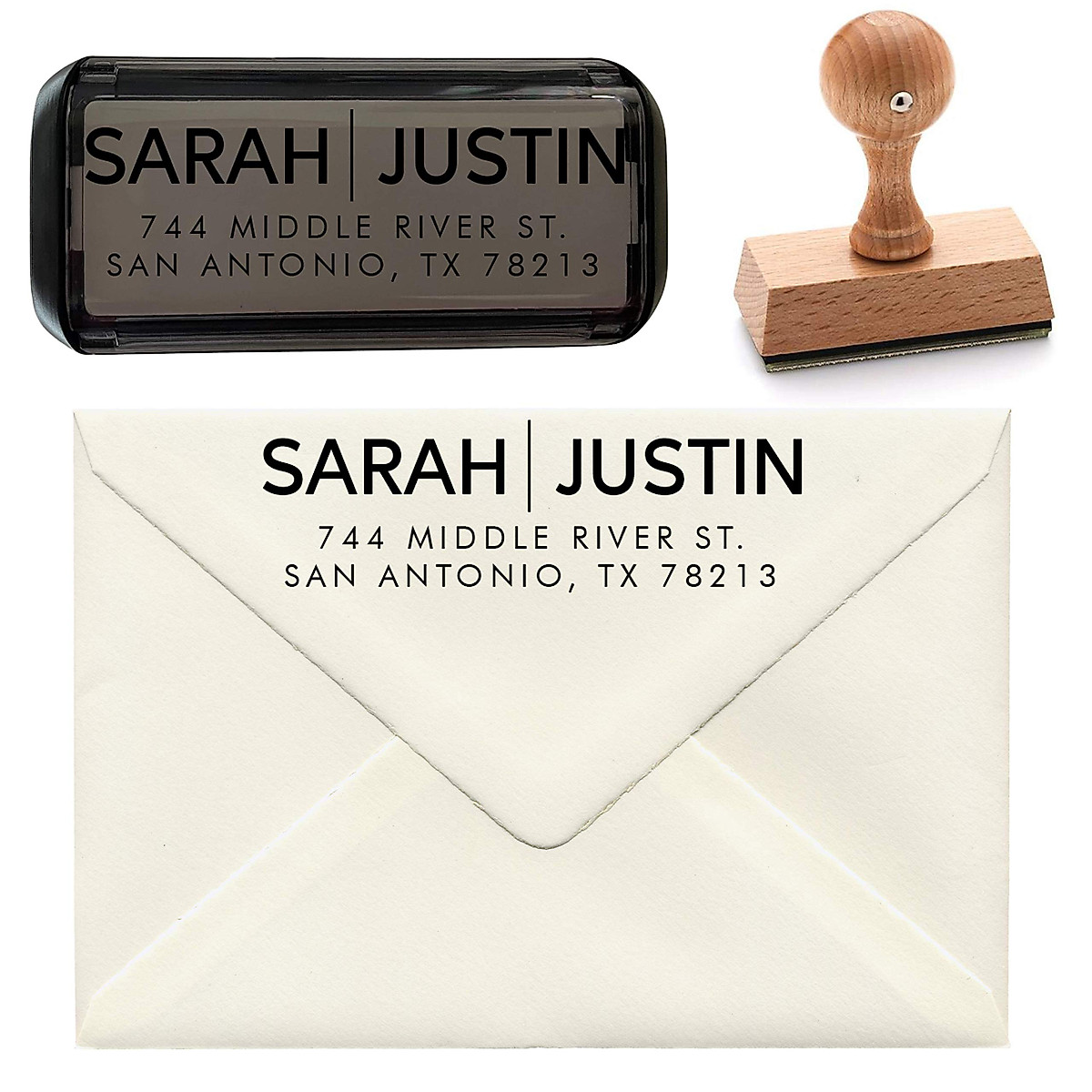 Custom Return Address Stamp | Self Inking Return Address Stamps | Personalized Address Stamp Pickled Stamps (Design 3)