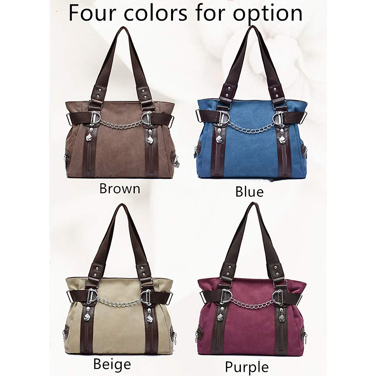 High Grade Nylon Fabrics Multi-Pocket Crossbody Purse Bags for Women Travel Shoulder Bag casual Mummy bag (Purple)