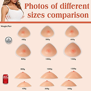 Windsleeping C Cup Triangular Self Adhesive Silicone Prosthesis Breast Forms Mastectomy Triangle Self-Adhering Fake Boobs