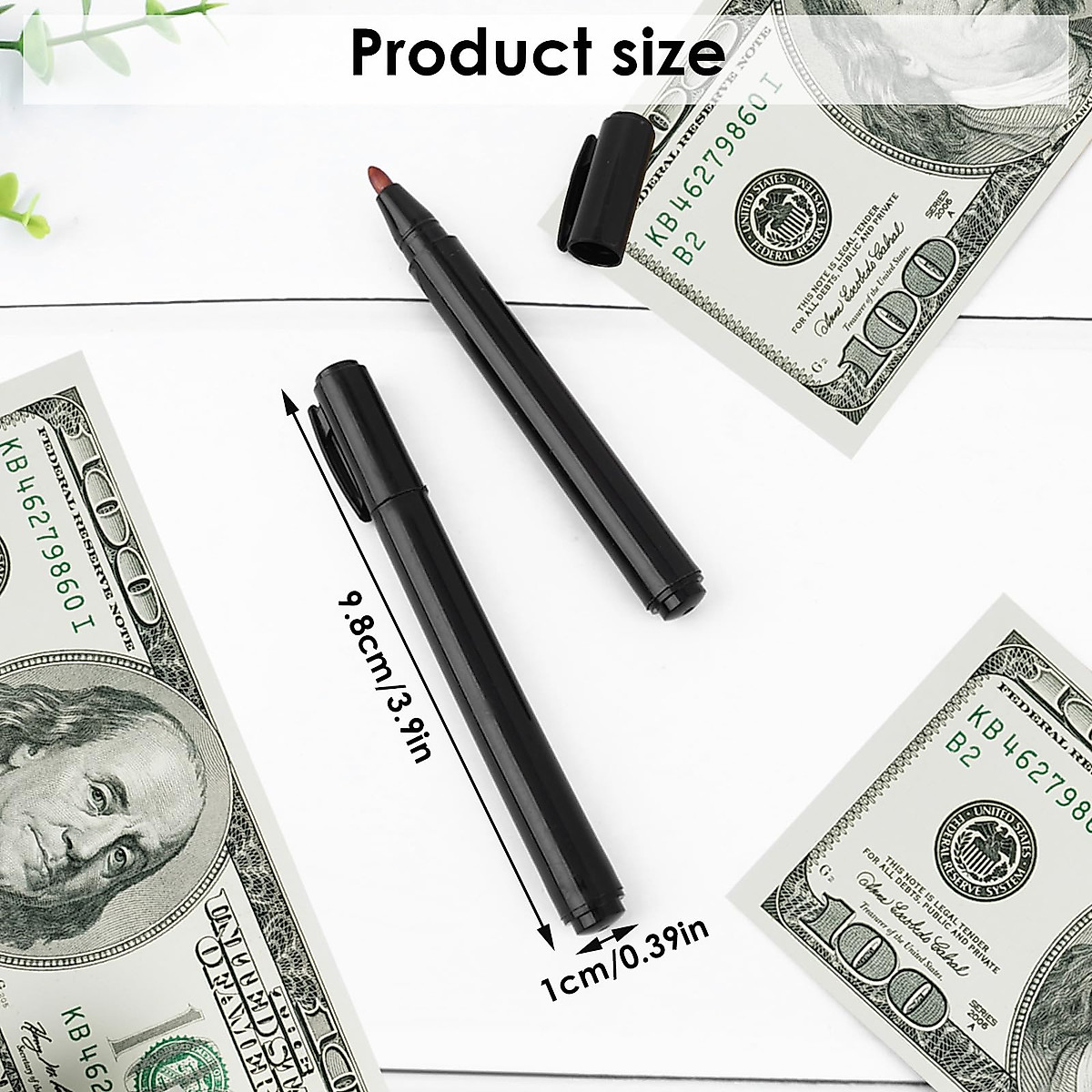 8 Pcs Counterfeit Bill Detector Pen Money Checker Fake Bill Checker Universal Detect Fake Money Tester