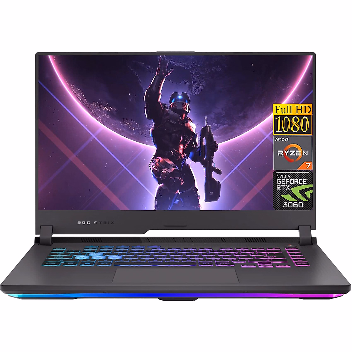 ASUS ROG Strix G15 Gaming Laptop 2023 Newest, 15.6" FHD 144Hz Display, AMD Ryzen 7 4800H, GeForce RTX 3060, 16GB RAM, 1TB SSD, Wi-Fi 6, Backlit Chiclet Keyboard, Windows 11 Home, Bundle with JAWFOAL