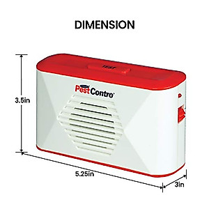 PestContro Portable Ultrasonic Rodent Repeller, Cordless Non-Lethal Pest Control, Dual Frequency, Mice Rats Squirrels Chipmunks Kitchen Office Garage Basement Shed Storage Attic