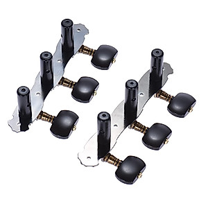 Sasuori 2pcs(L&R) High-Grade Bronze Plated Acoustic Classical Guitar Machine Heads Tuning Keys Pegs String Tuners