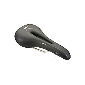Terry Fly Century Mountain Bicycle Saddle | Bicycle Seat Optimized for Men - Flexible & Comfortable | Lightweight Cushion, Central Relief Zone, Ergonomic Design, Black Fibra-Tek