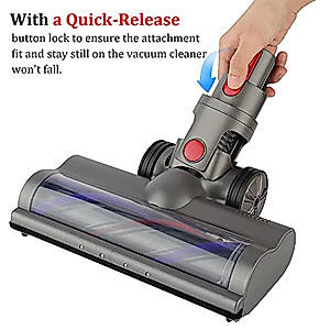 Ninthseason Quick-Release Direct Drive Cleaner Head Turbine Floor Tool for Dyson V15 V11 V10 V8 V7 Cordless Vacuum Cleaner for carpets and hard floors