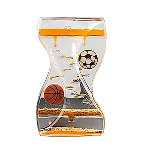 Liquid Timer,Moving Drip Oil Hourglass,Liquid Motion Bubbler Timer,Stress Relief Timer Toy, Time Management for Kitchen Daily Classroom Game Home Office,Orange