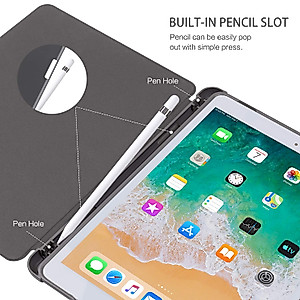 Lalumix for iPad 9th/7th/8th Generation Case, for iPad 10.2 Case, Fit for iPad Pro 10.5 Case, for iPad Air 3rd Generation Case, Pencil Holder, Multi-Angle Viewing, Auto Wake/Sleep, Blue Star Tree
