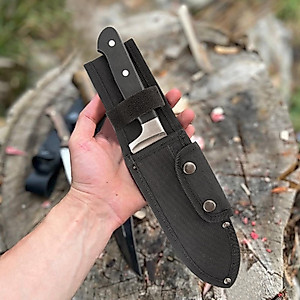 Knife Sheath for Fixed Blade Knives: Oxford Cloth Universal Fillet Knife Sheath for Belt,Knife Protector Sleeve Camping Knives Sleeves Case Edge Guards Blade Protectors (Black, 5.5 * 2 Inch)