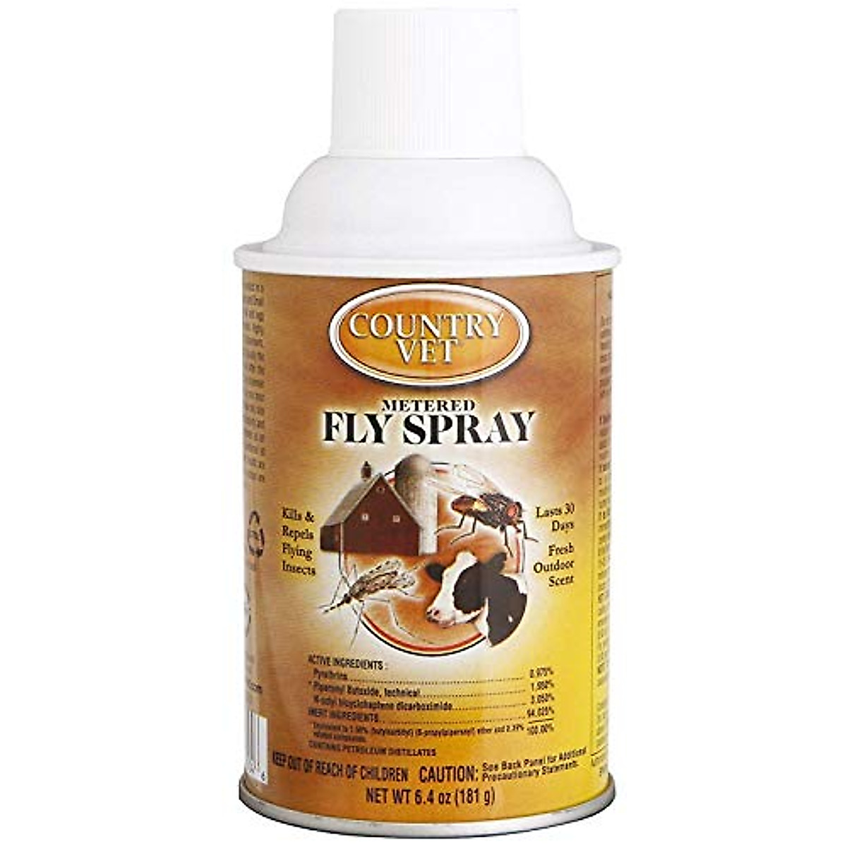 Country Vet Pack of 3 Metered Fly Spray 6.4 Ounce Cans