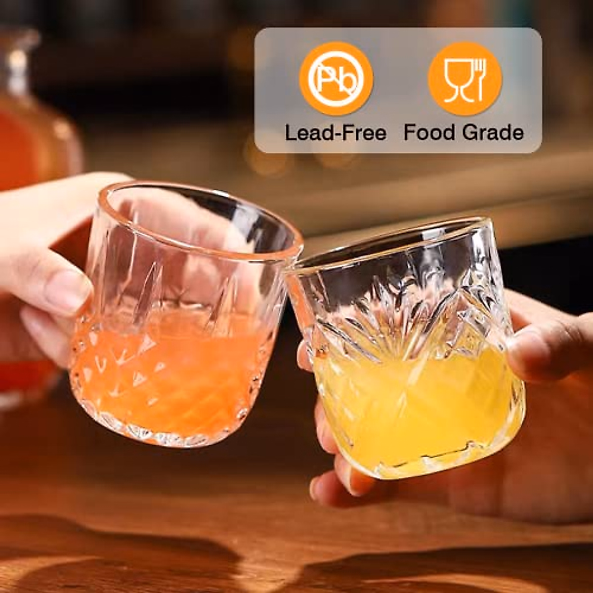 Bedside Water Carafe and Glass Set, Mfacoy 17 OZ Glass Pitcher & 5 OZ Cup, Bedside Night Carafe Pitcher and Water Glass Tumbler Set, Vintage Glass Water Pitcher with Cup Set for Bedroom