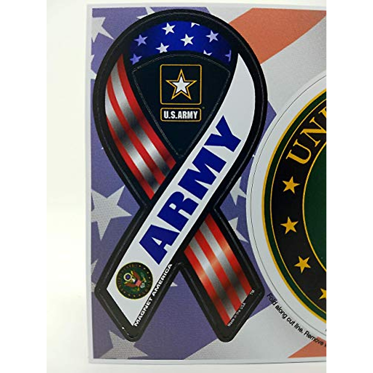 Magnet America's U.S. Army Emblem - Mini 2 in 1 Ribbon & Magnet