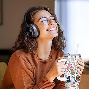 30 oz Cat Tumbler with Handle and Straw, Cute Cartoon Stainless Steel Vacuum Insulated Travel Coffee Mug Cup Water Bottle, Cat Stuff Accessories Decor, Cat Lover Gifts for Women Girls