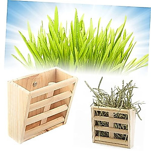 Mipcase Pet Supplies Rabbit Hay Feeder Rack Hay Feeder Manger Rack Hamster Hay Chinchilla Hay Alfalfa Hay Pet Accessories Hook up Cage Grass Frame Guinea Pig Bamboo Alfalfa Rabbit Hay