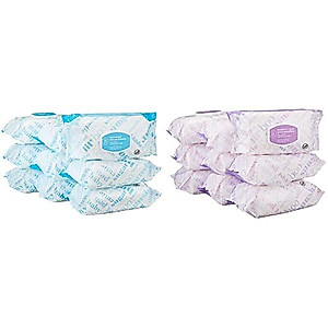 Amazon Elements Baby Wipes, Unscented, 720 Count & Sensitive, 720 Count (Shipped Separately)
