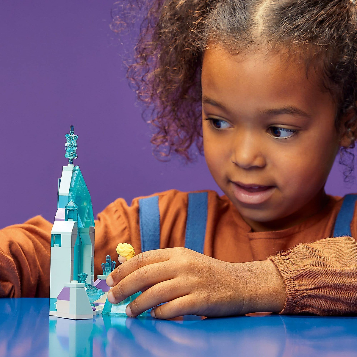 LEGO Disney Elsa's Castle Courtyard 43199 Building Set, Disney Frozen Ice Castle with Princess Elsa Mini Doll Figure, Disney Princess Toy Set for Kids Age 5+, Great Gift for Birthday or Any Time