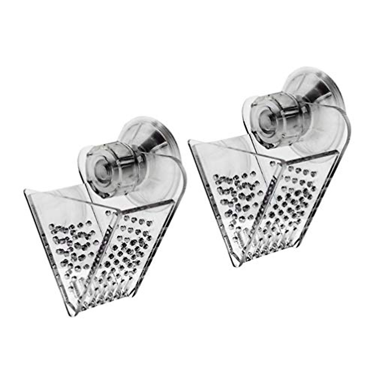 balacoo 2pcs Aquarium Cone Red Worm Feeder Acrylic V-Shape Brine Shrimp Feeder Red Bug Feeder Nematode Cup with Suction Cups