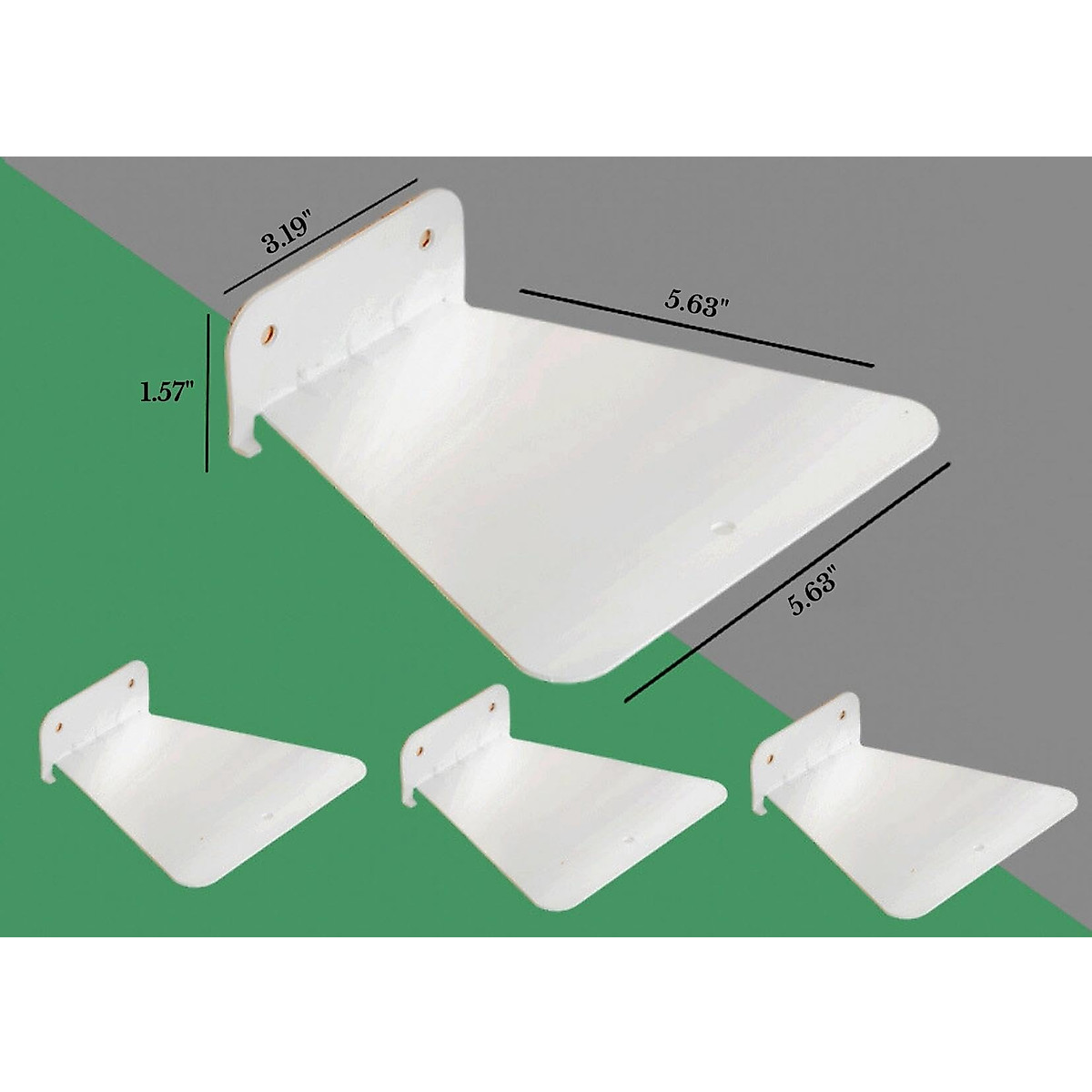 Geniori Invisible Floating Bookshelves Hidden Shelf, 40 lbs Heavy Duty, Book Organizers, Multipurpose Stainless Steel Wall Mounted Shelves Office Living room Bedroom Kitchen Bathroom Modern Home Decor