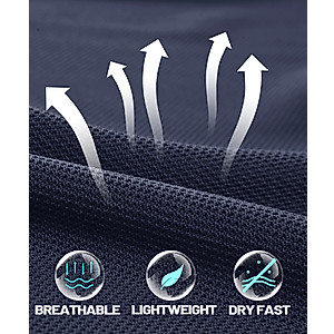 Military Polo Shirts for Men Long-Sleeve Work Polo Performance Quick Dry Shirt Men Casual Shirt Jersey Polo Shirt Navy Blue