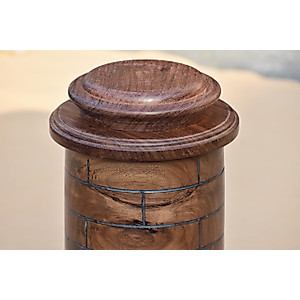Rosewood Well Style Decorative urn Funeral Urn for Adult Pet Loss urn Memorial urn Wooden urn Box Lichtenberg Figure Resin urn for Ashes Cremation urn Urn for Human Ashes (Large up to 200 lb)