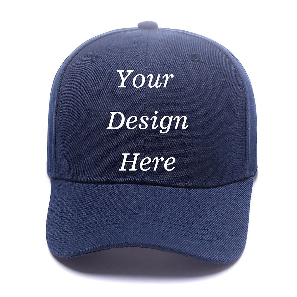 Shop&Three Customized Adjustable Baseball Cap,Unisex Personalized Trucker Hats,Cowboy Hat Navy