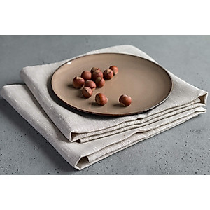 Harmony Idea Linen Kitchen Towels. Natural Absorbent Dish Towel, 100% European Flax - 18" x 28"(Set of 2) (Grey)