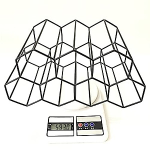 KirinRen Black Metal Wine Rack Freestanding, Tabletop Wine Rack Holder, Countertop Wine Bottle Holder (Black)