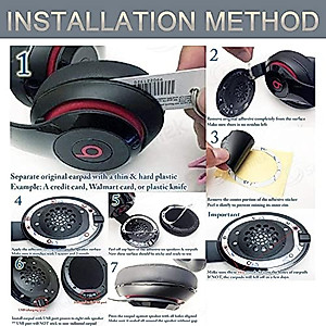 Replacement Ear Pads Protein PU Leather Ear Cushion Compatible with Beats by Dr.Dre Studio 2.0 Studio 3 B0500 B0501 Wired Wireless Over-Ear Headphones (Floral Brown)