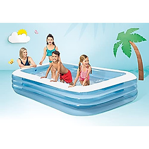 Intex Swim Center Family Inflatable Pool, 120" X 72" X 22", for Ages 6+