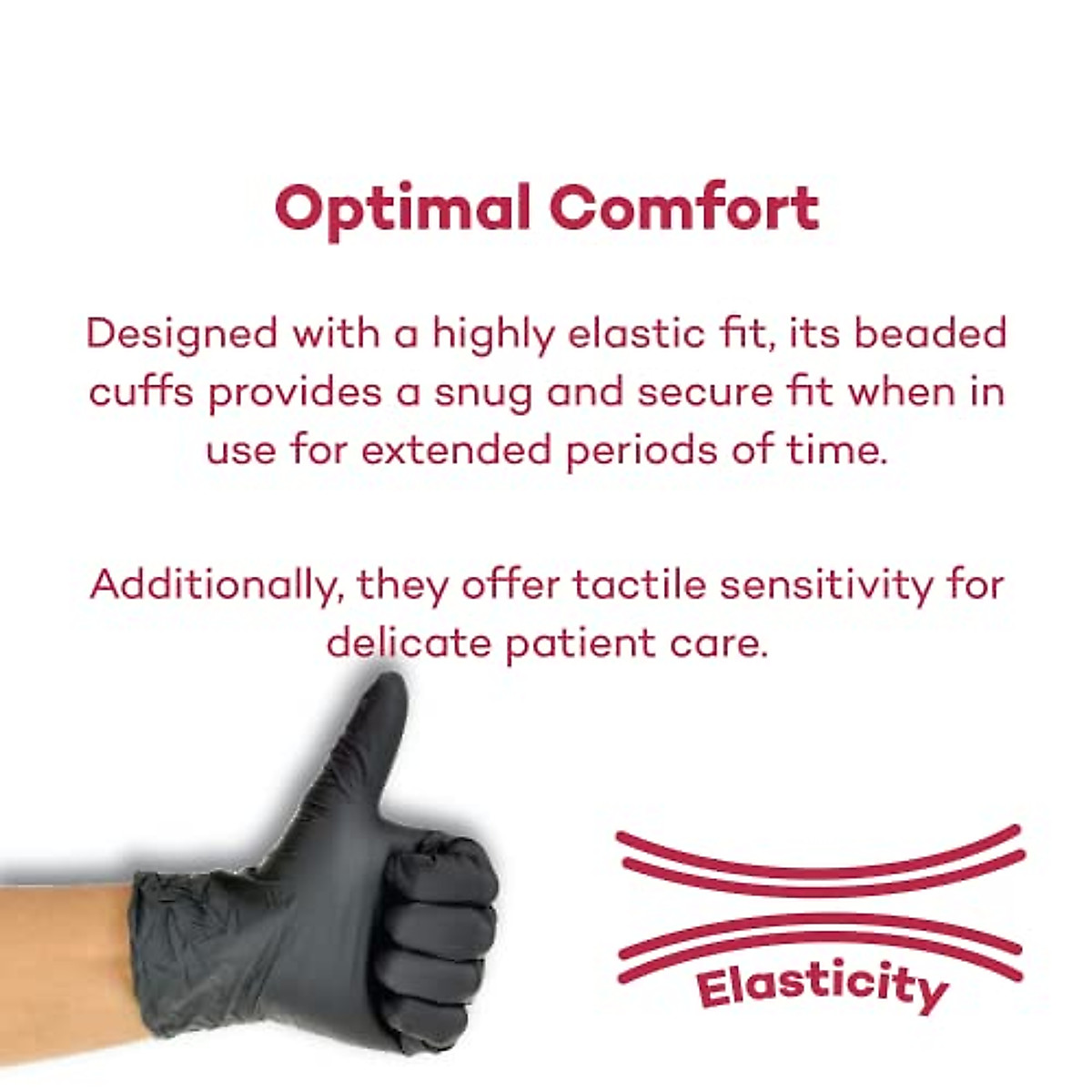 Dealmed Black Nitrile Exam Gloves – Disposable Multi-Purpose Use Medical Gloves Use for First Aid and Medical Facilities, 100 Count (Medium, Pack of 10)