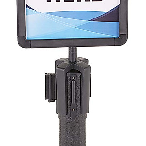 US Weight - U2513 Plastic Stanchion Sign Holder with Plexiglass Covers for USW ChainBoss and Sentry Stanchions