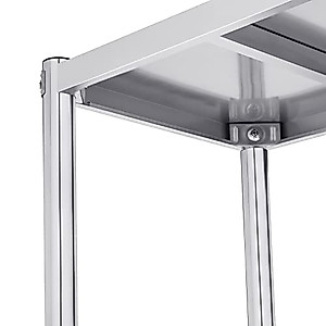 32"×16" Stainless Steel Table, Heavy Duty Stainless Steel Table for Prep, Shelf Organizer Kitchen Storage Shelves Garage Shelves, Commercial Kitchen Work Table for Restaurant, Home and Hotel, Silver