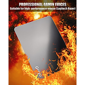 Professional Glass Gaming Mouse Pad for Logitech G502/G PRO/G703, Large Non Slip Mousepad for Avid Gamer-Special Glass Surface with Improved Precision and Speed for Smooth Mouse Control